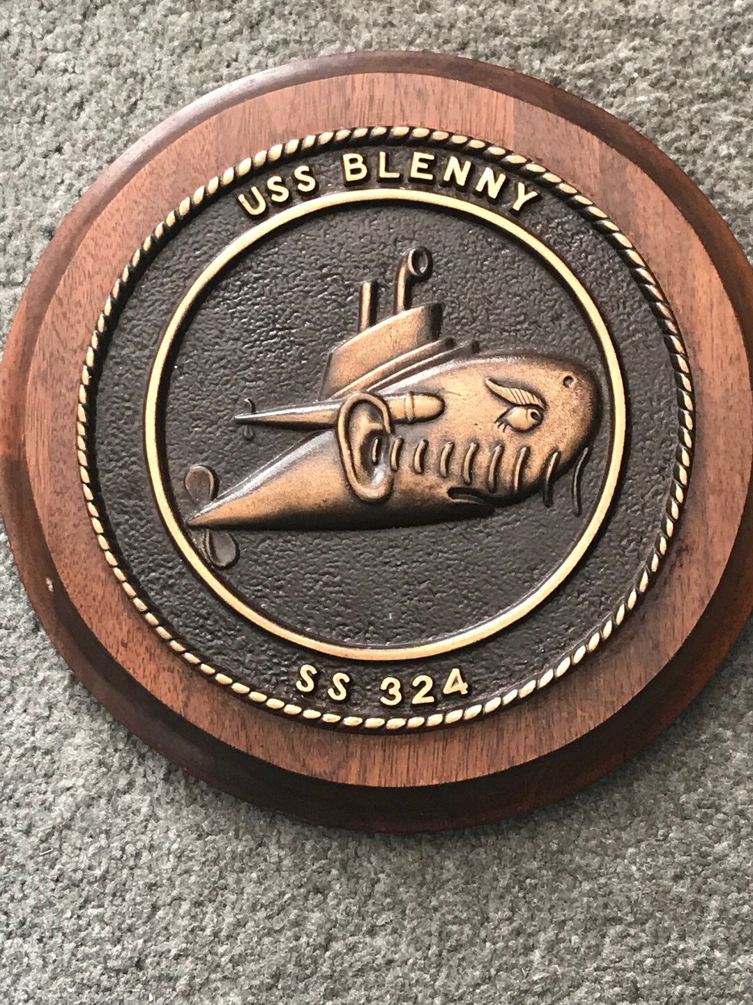 USS Blenny Submarine SS 324 Brass Plaque - Etsy