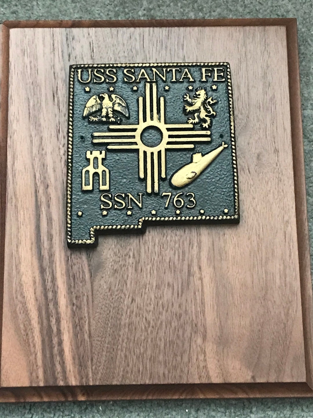 USS Santa Fe Submarine SSN 763 Resin Plaque - Etsy