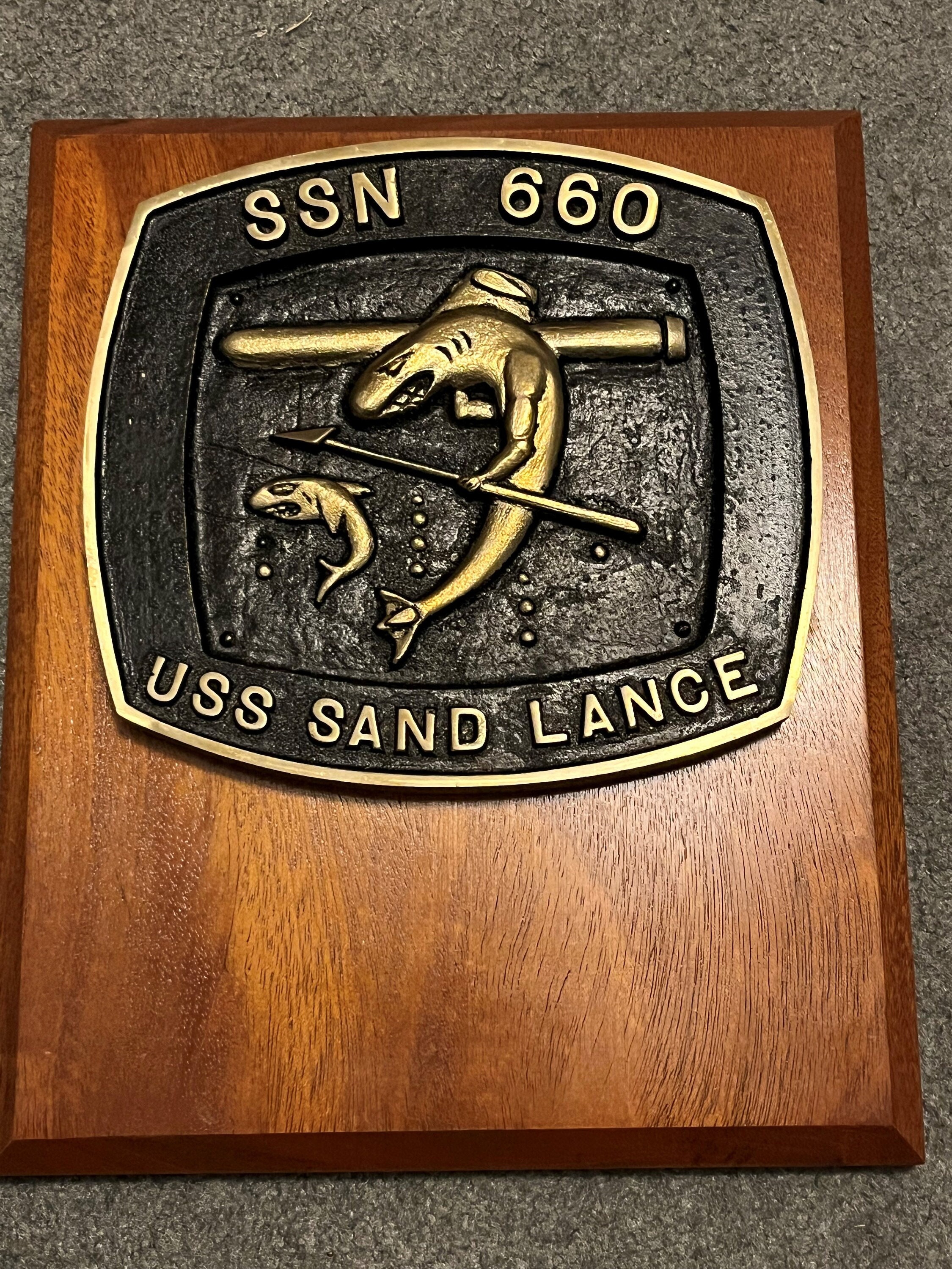 USS Sand Lance Submarine SSN 660 Brass Plaque - Etsy