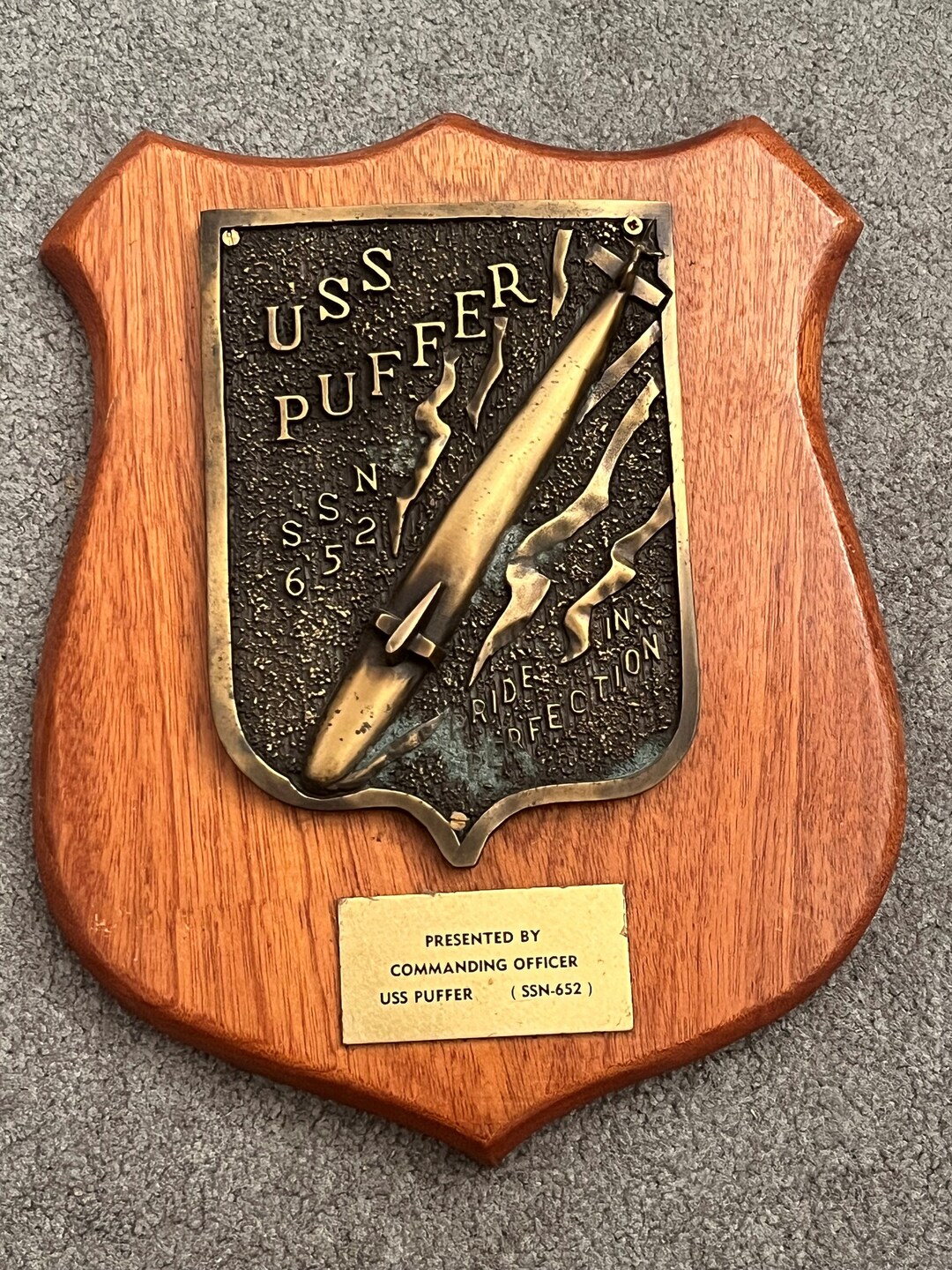 USS Puffer Submarine SSN 652 Brass Plaque - Etsy