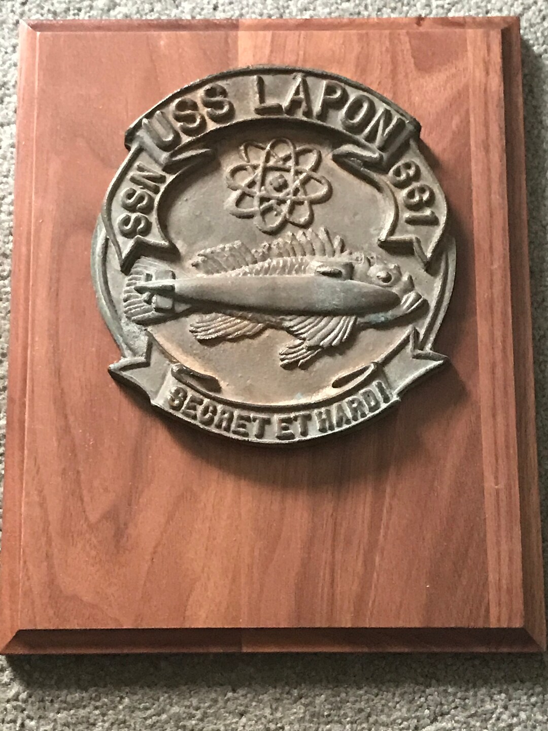 USS Lapon Submarine SSN 661 Brass Plaque - Etsy