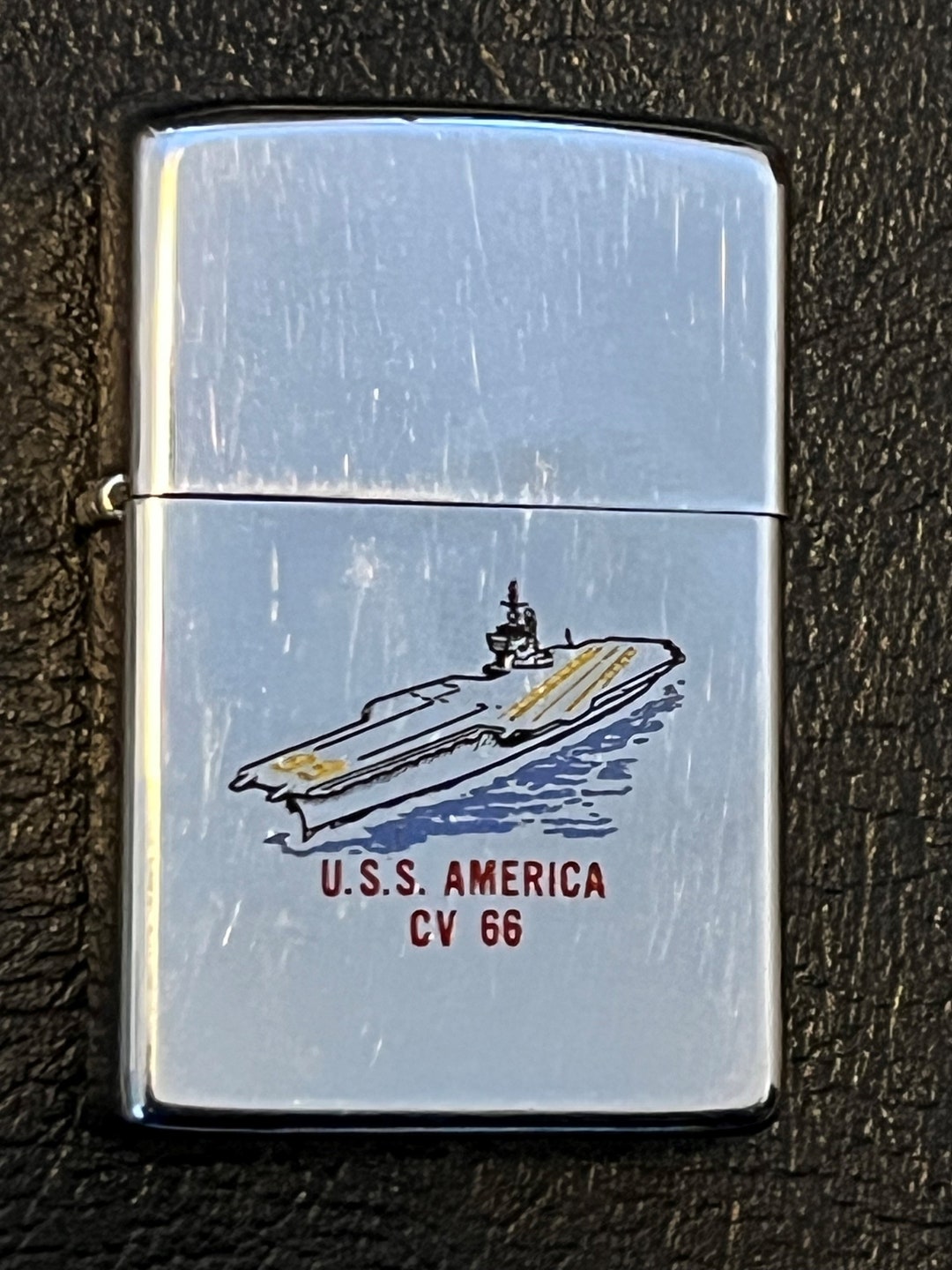 USS America Aircraft Carrier CV-66 Zippo Full Size Lighter Used 1983 - Etsy