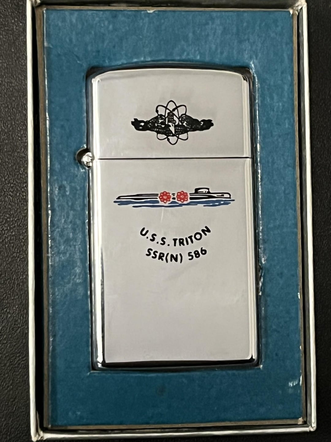NOS USS Triton Submarine SSR(N) 586 Zippo Slim Lighter - 1959 New - Etsy