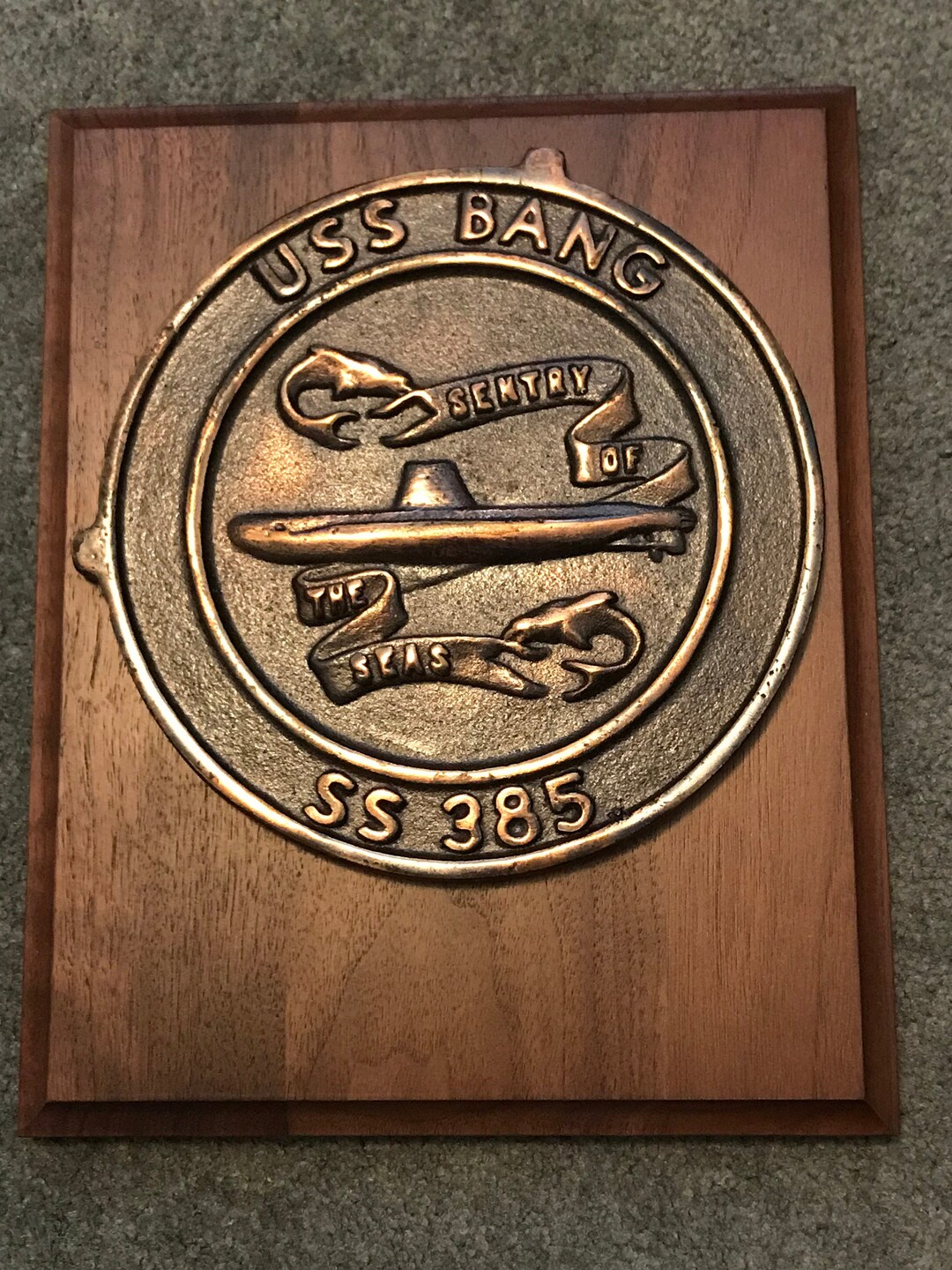 USS Bang Submarine SS 385 Brass Plaque - Etsy