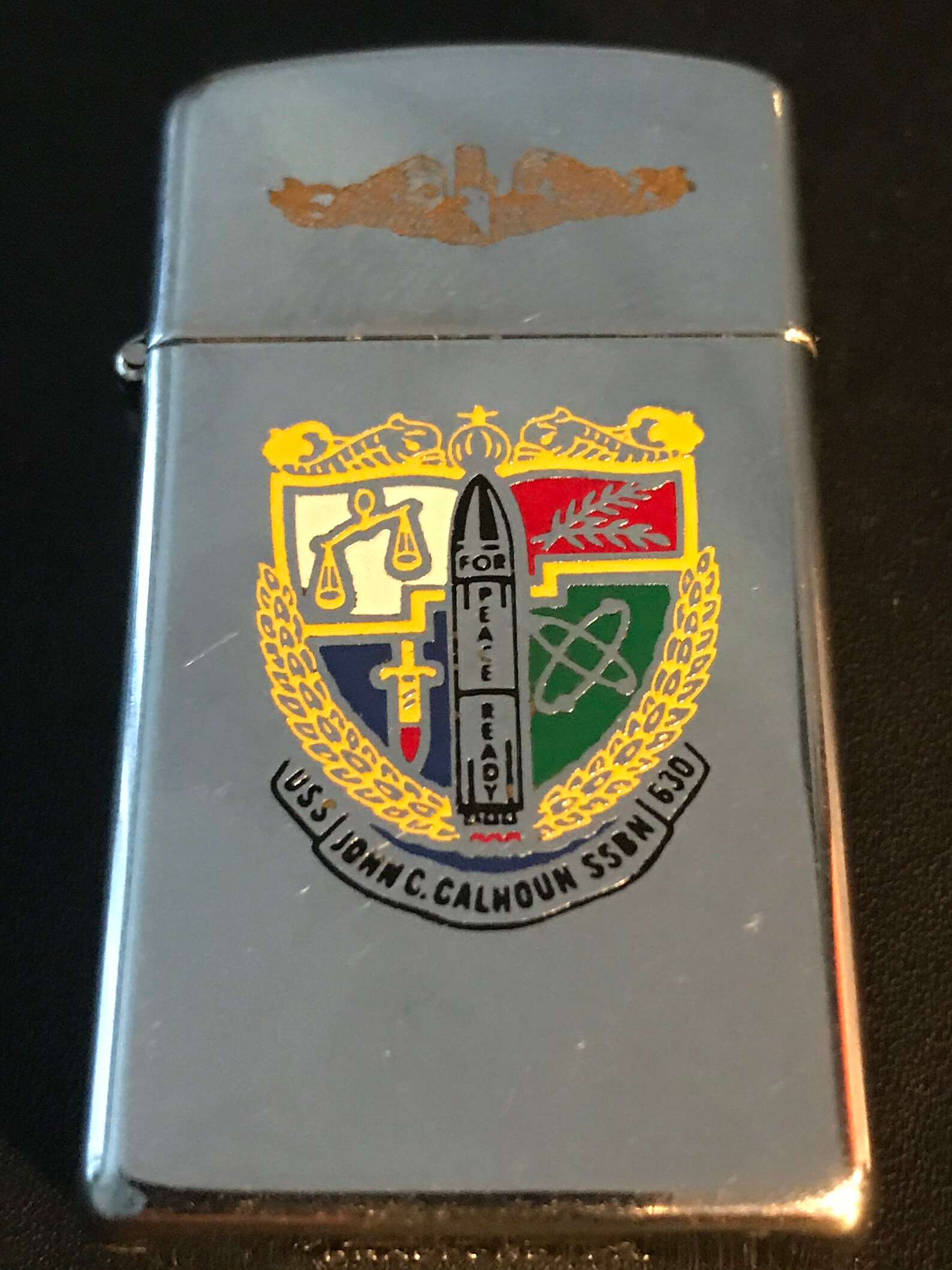 USS John C. Calhoun Submarine SSBN 630 Zippo Slim Lighter - Etsy