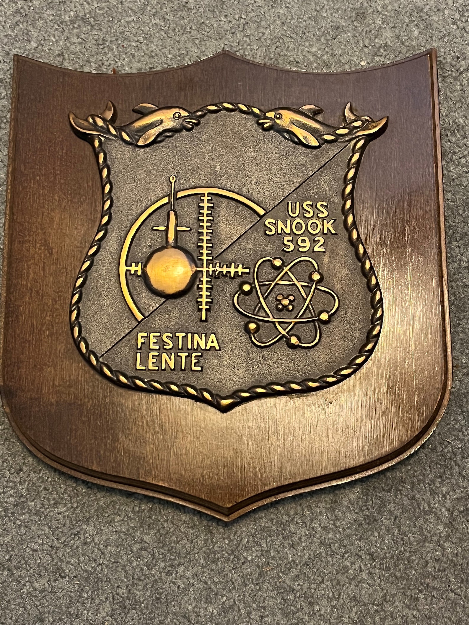 USS Snook Submarine SSN 592 Brass Plaque - Etsy