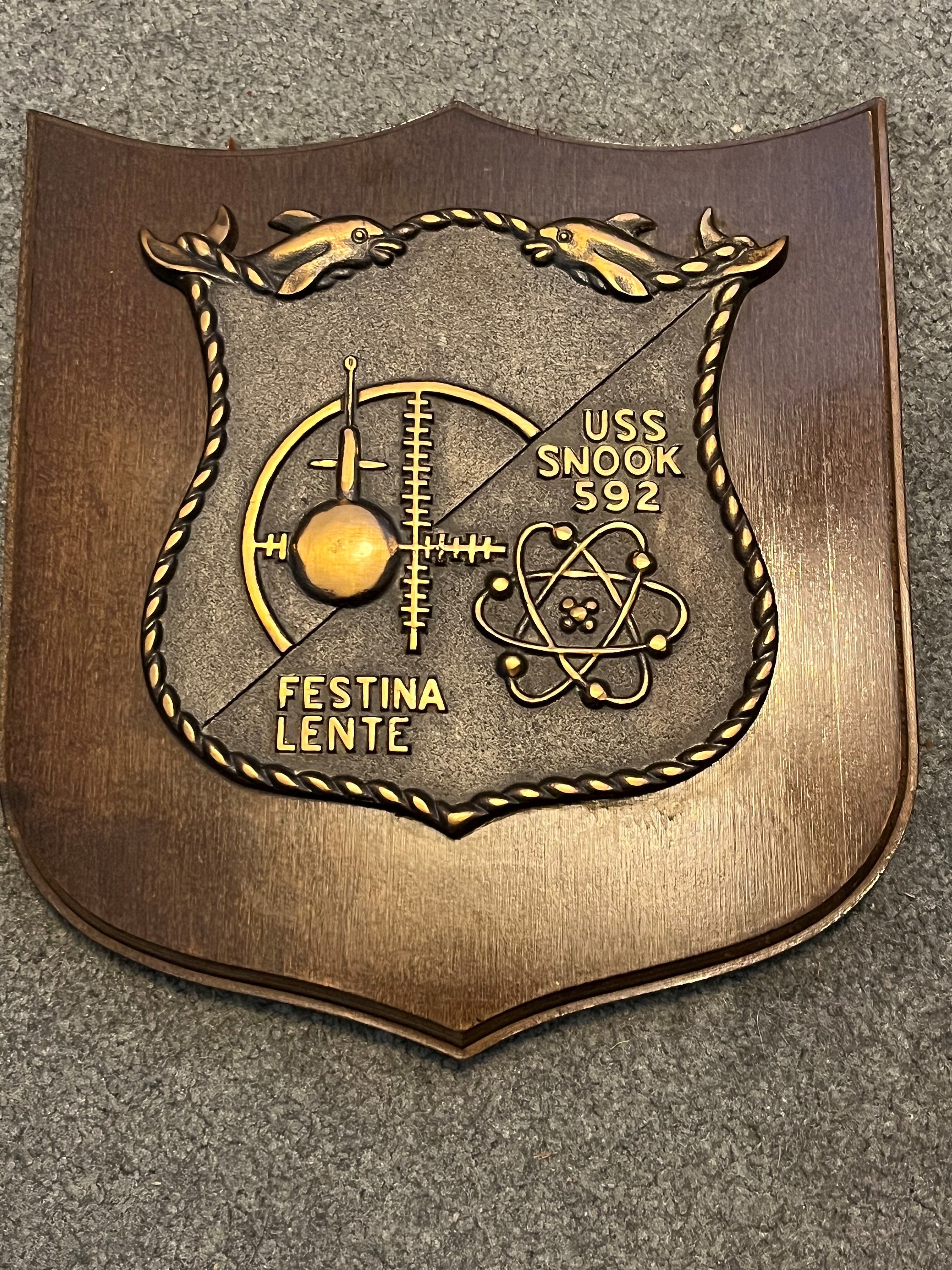 USS Snook Submarine SSN 592 Brass Plaque - Etsy