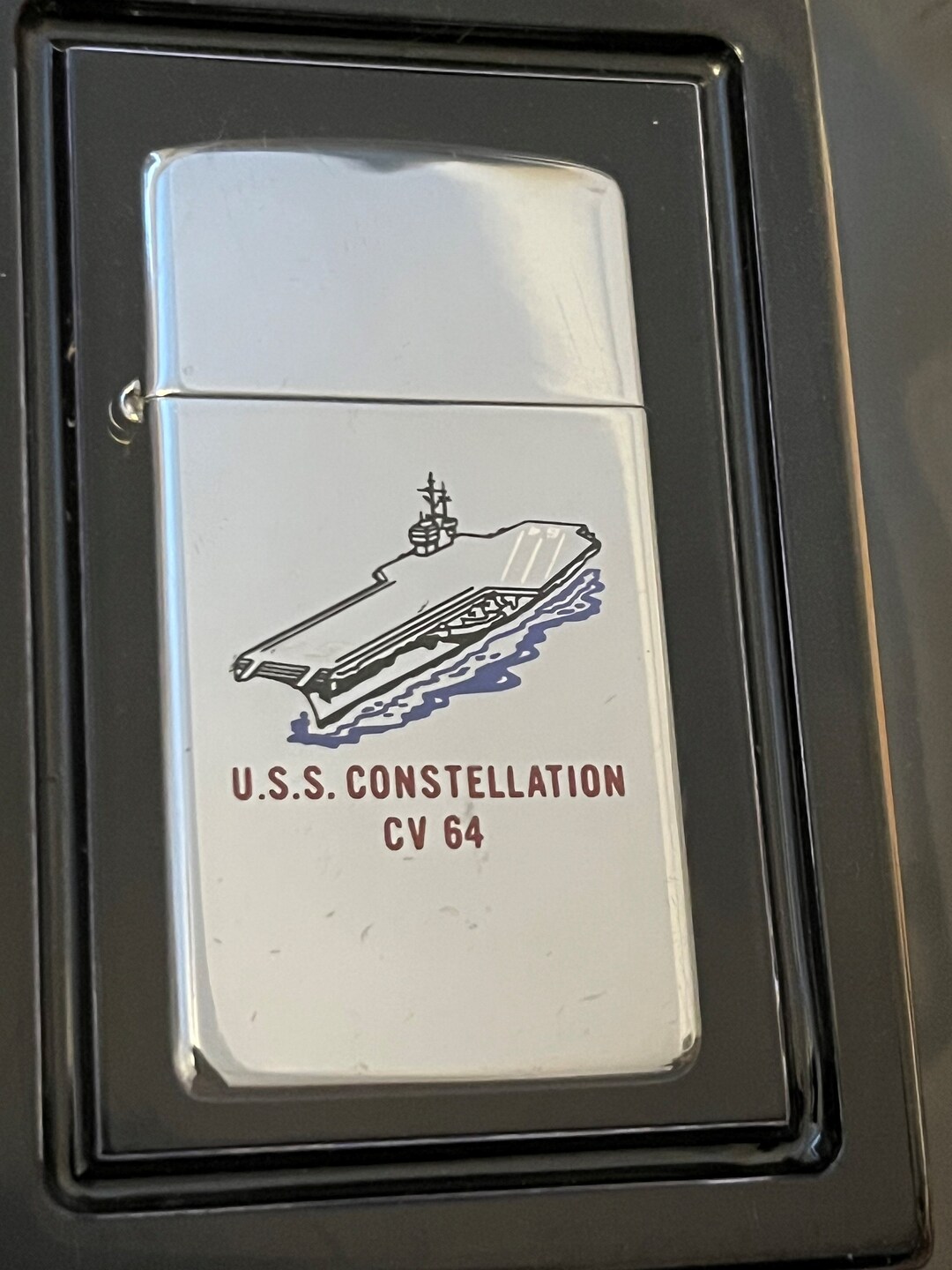 NOS USS Constellation CV-64 Aircraft Carrier Zippo Slim Lighter - New ...