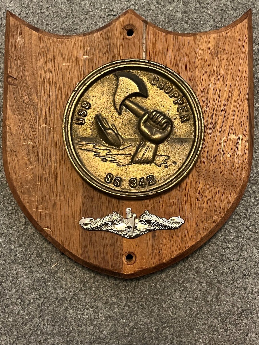 USS Chopper Submarine SS 342 Brass Plaque - Etsy