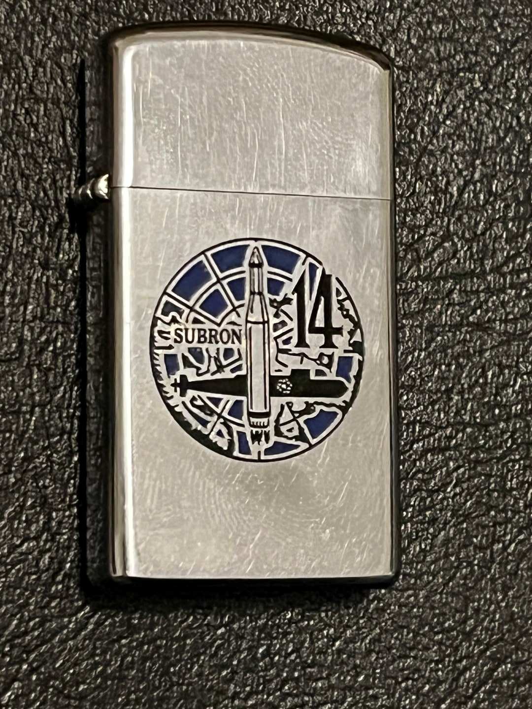 Submarine Squadron 14 (SUBRON 14) Navy Zippo Slim Lighter - Used 1974 ...
