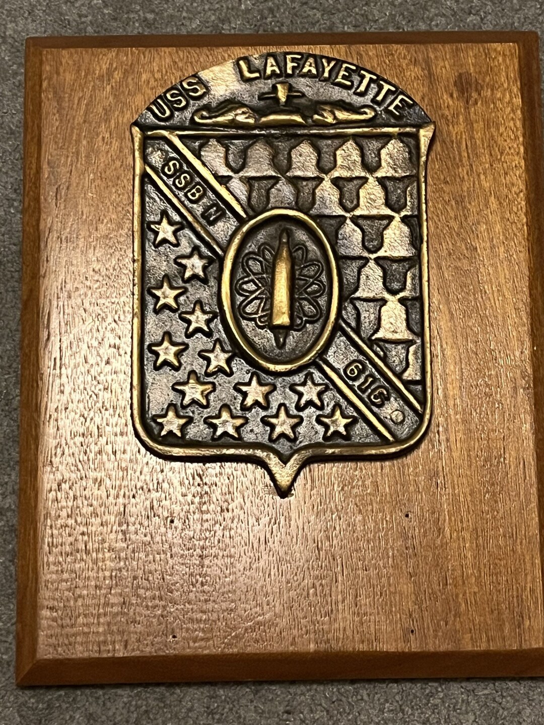 USS Lafayette Submarine SSBN 616 Brass Plaque - Etsy