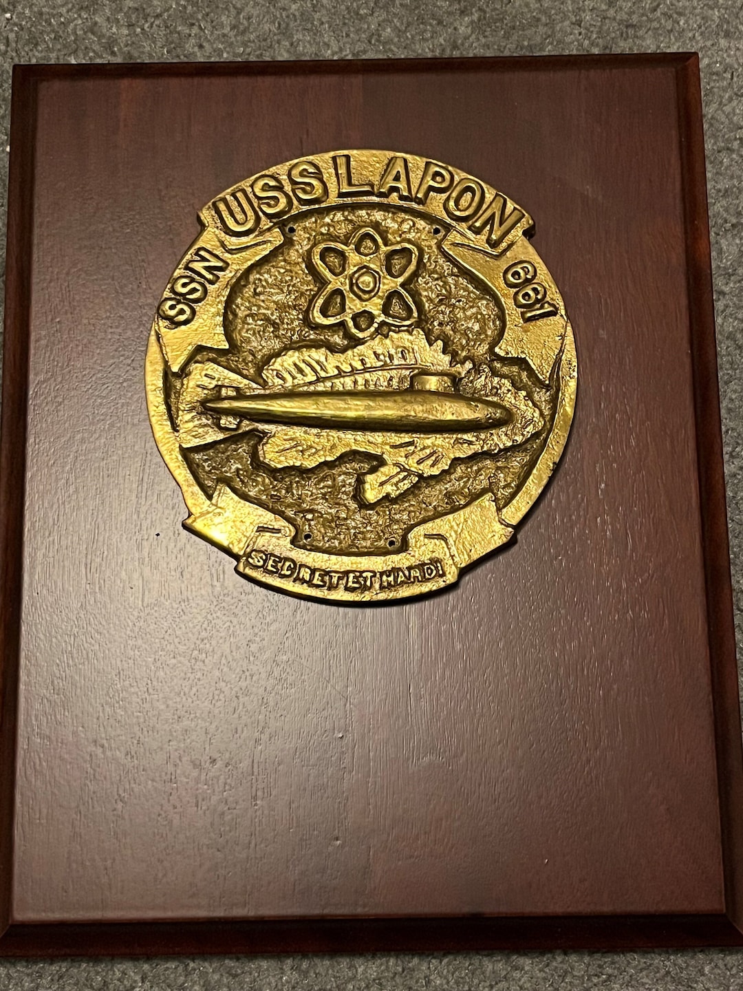 USS Lapon Submarine SSN 661 Brass Plaque - Etsy