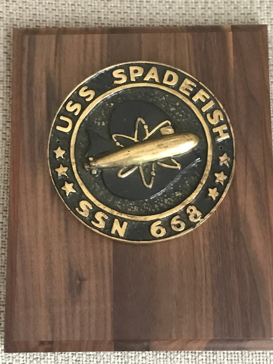 USS Spadefish Submarine SSN 668 Brass Plaque - Etsy