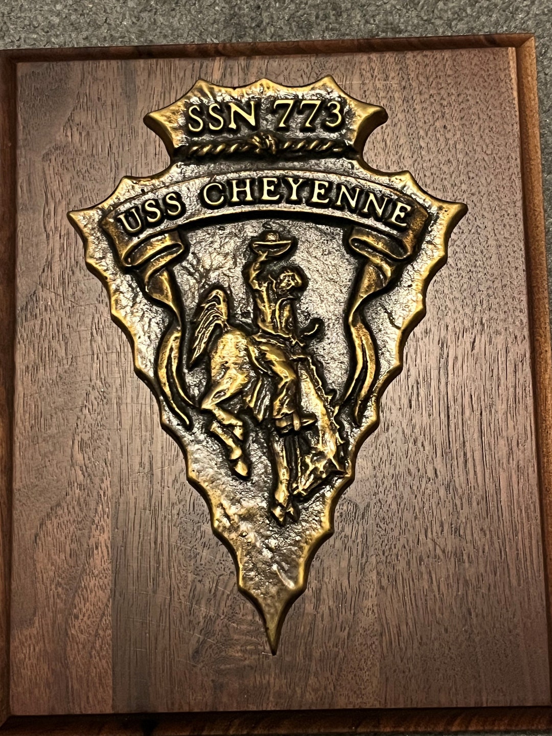 USS Cheyenne Submarine SSN 773 Brass Plaque - Etsy