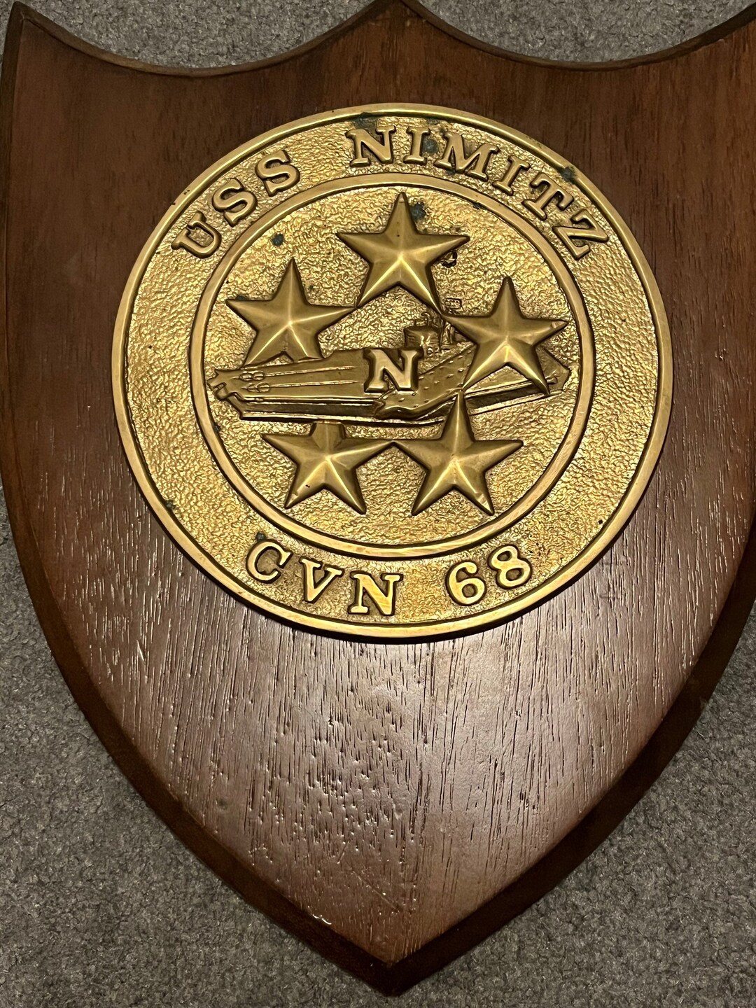 USS Nimitz Nuclear Aircraft Carrier CVN 68 Brass Plaque - Etsy