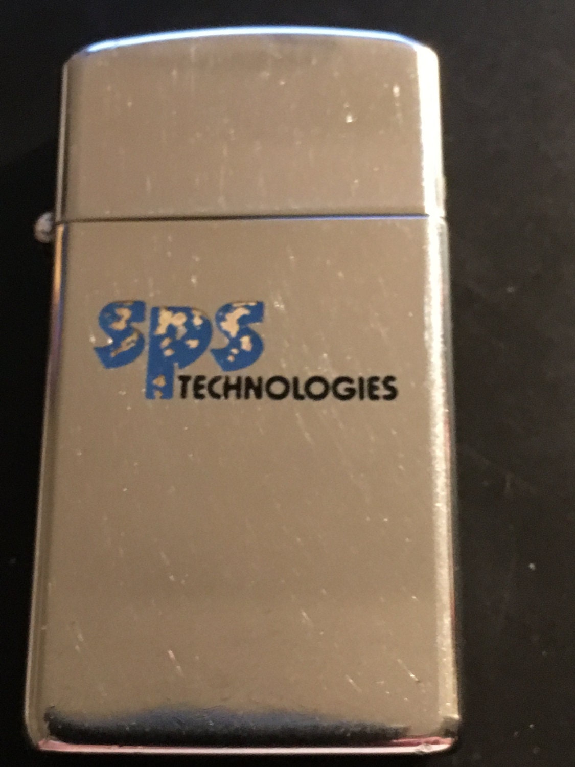 SPS Technologies Zippo Slim Advertising Lighter Used 1982 Art ...