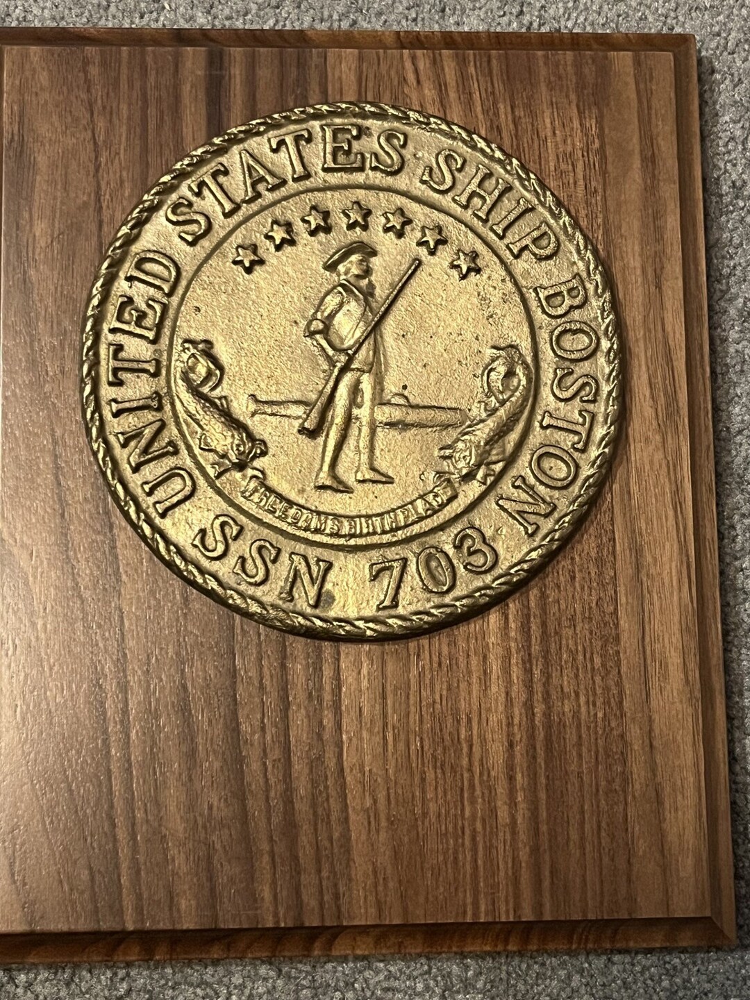 USS Boston Submarine SSN 703 Cast Brass Plaque - Etsy