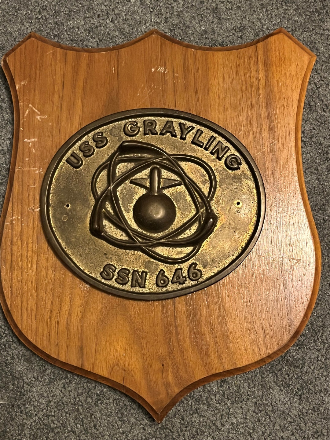 USS Grayling Submarine SSN 646 Brass Plaque - Etsy