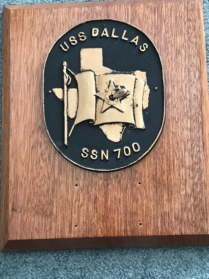 USS Dallas Submarine SSN 700 Resin Plaque | Etsy