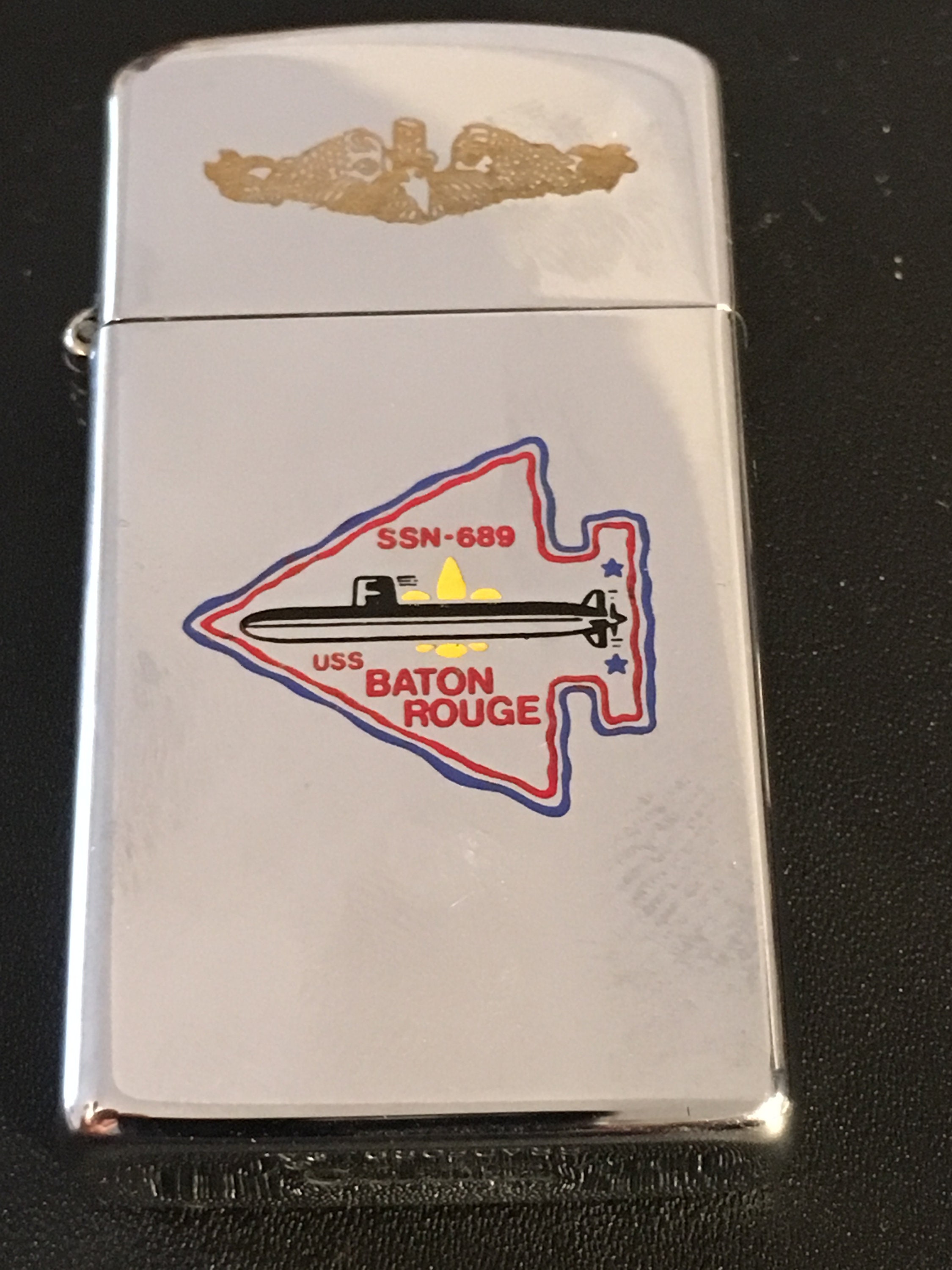 NOS USS Baton Rouge Submarine SSN-689 Zippo Slim Lighter New | Etsy
