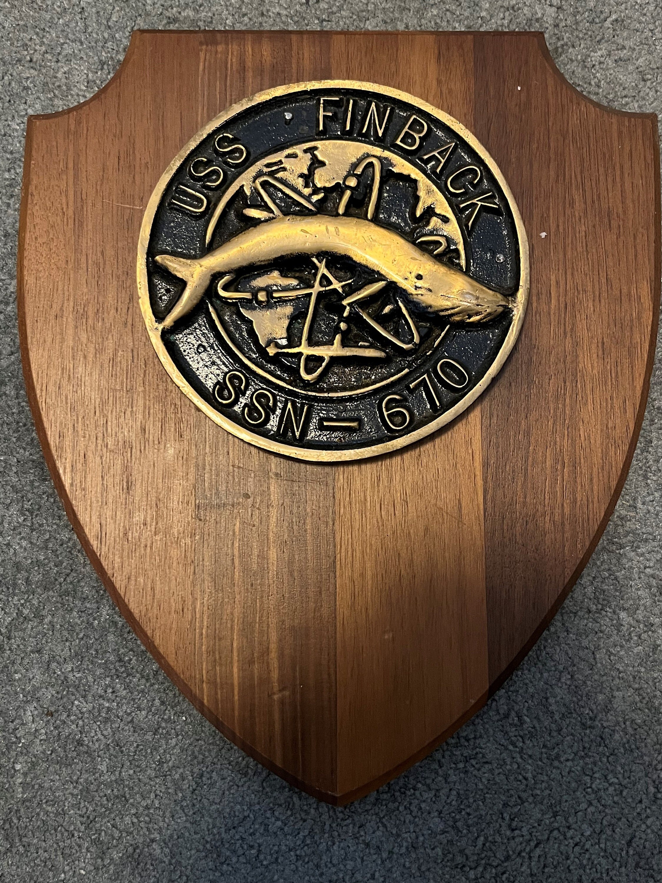 USS Finback Submarine SSN 670 Brass Plaque - Etsy
