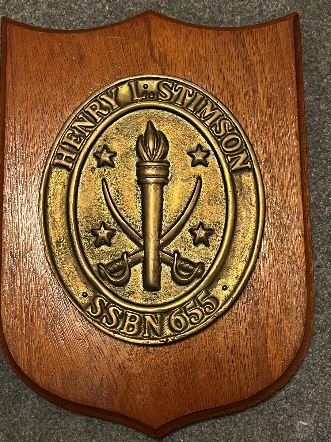 USS Henry L Stimson Submarine SSBN 655 Brass Plaque - Etsy