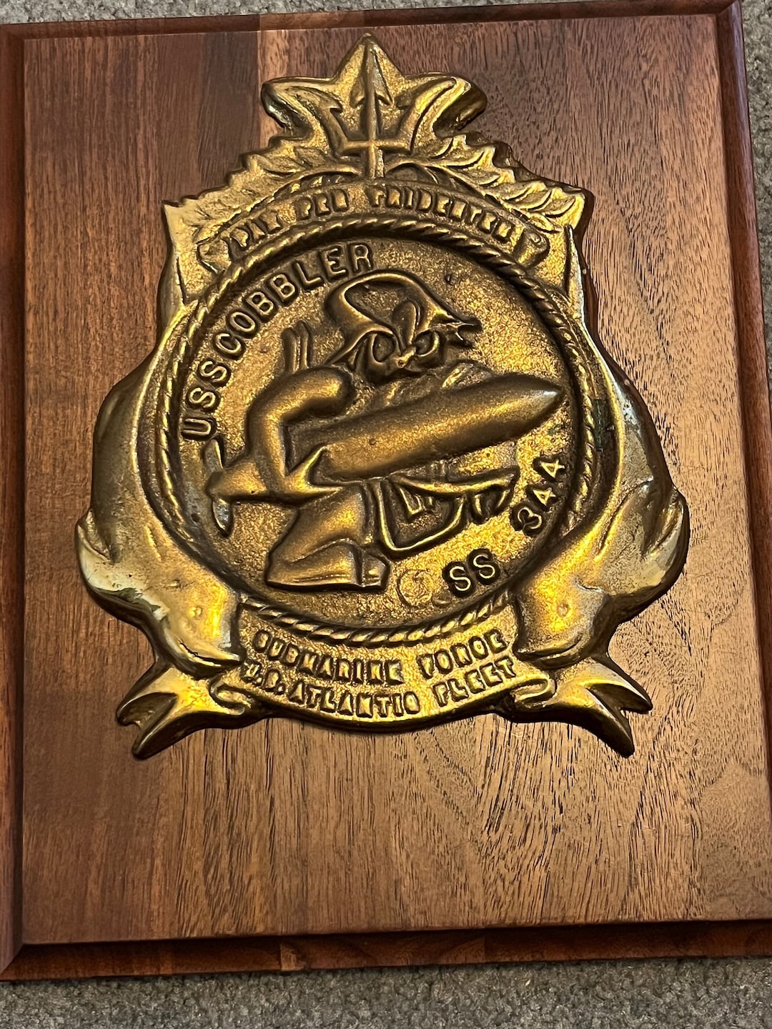 USS Cobbler Submarine SS 344 Brass Plaque - Etsy