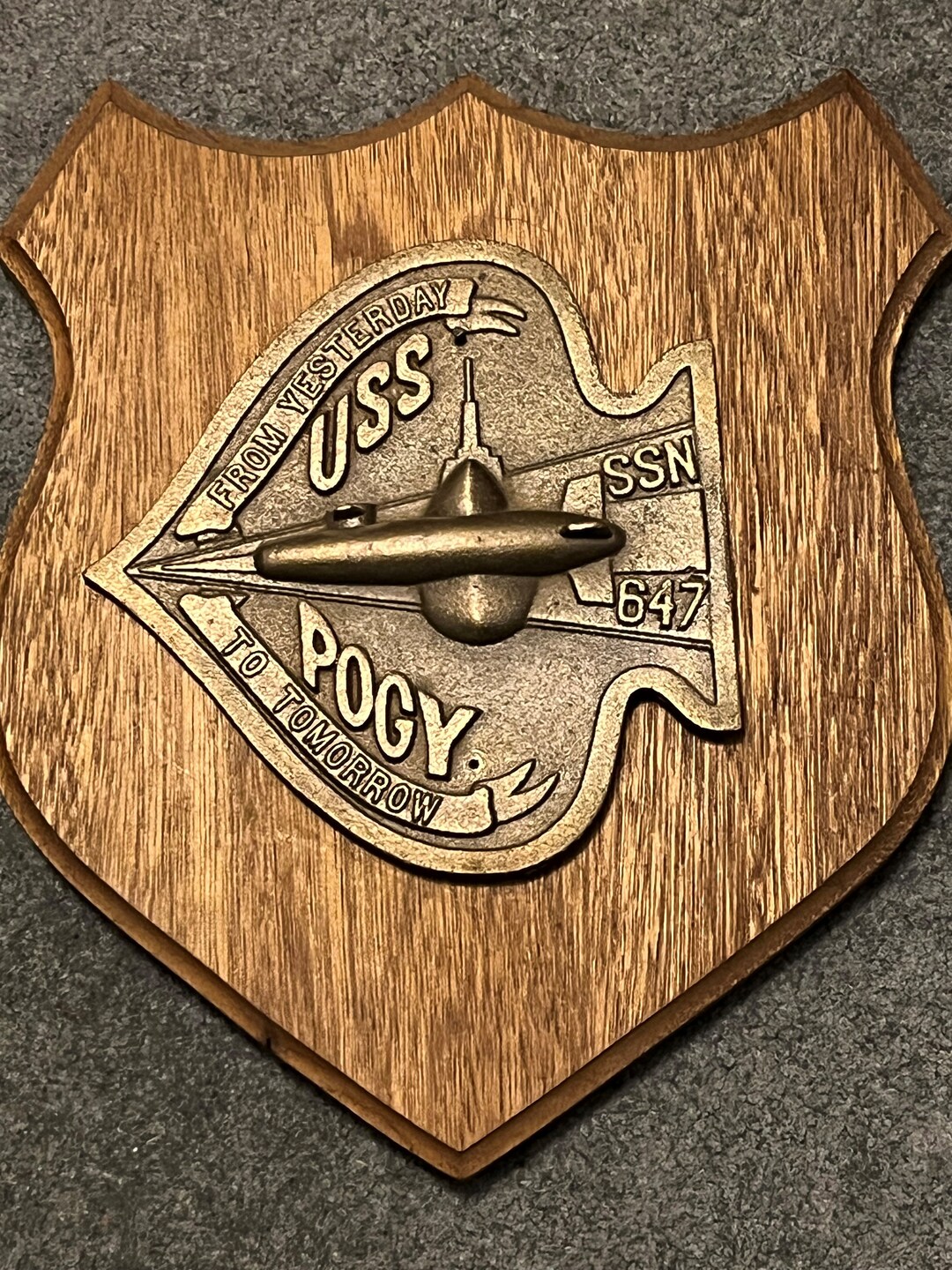 USS Pogy Submarine SSN 647 Brass Plaque - Etsy