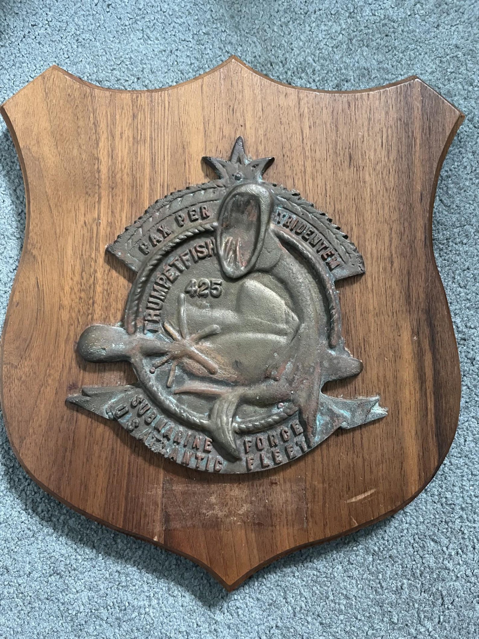 USS Trumpetfish Submarine SS 425 Brass Plaque - Etsy
