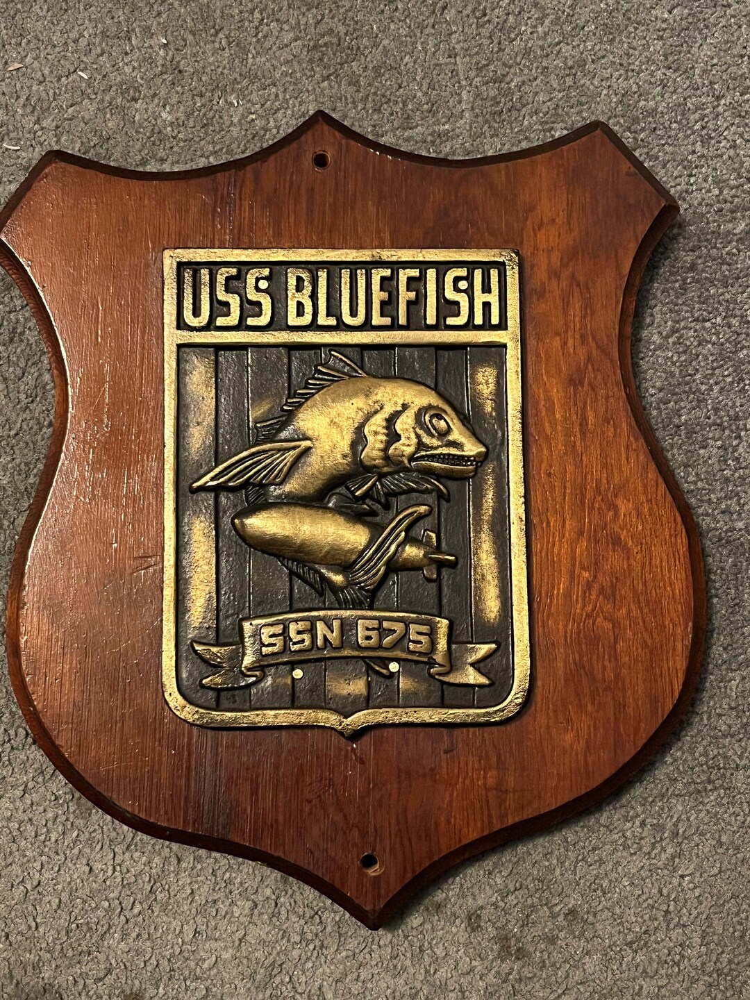 USS Bluefish Submarine SSN 675 Brass Plaque - Etsy