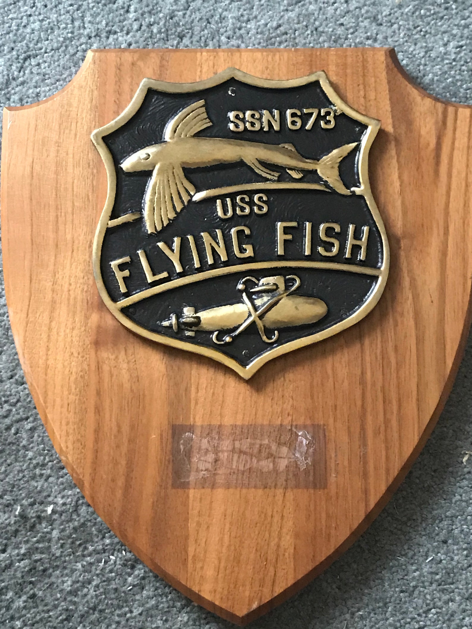 USS Flying Fish Submarine SSN 673 Brass Plaque - Etsy