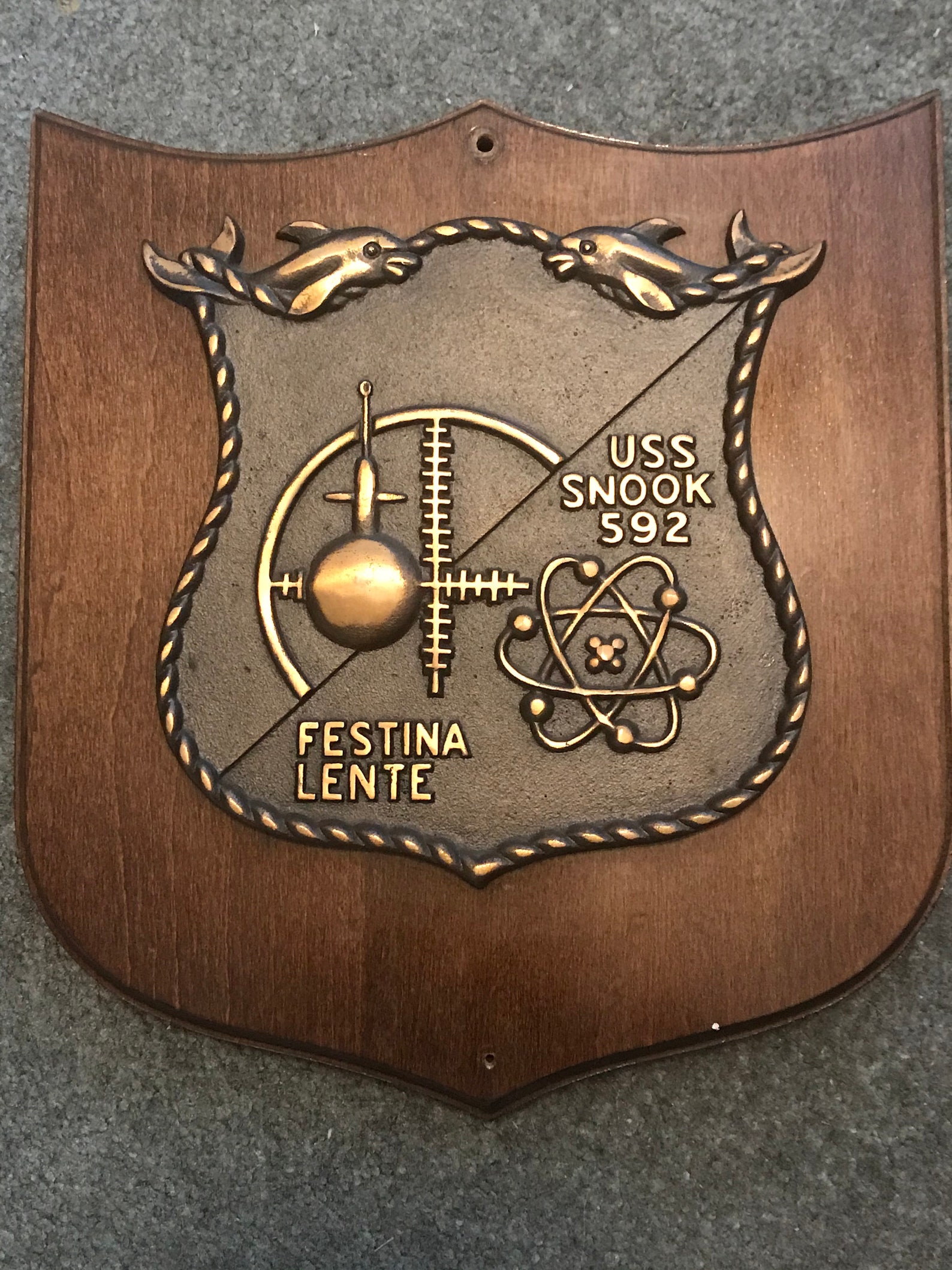 USS Snook Submarine SSN 592 Brass Plaque - Etsy
