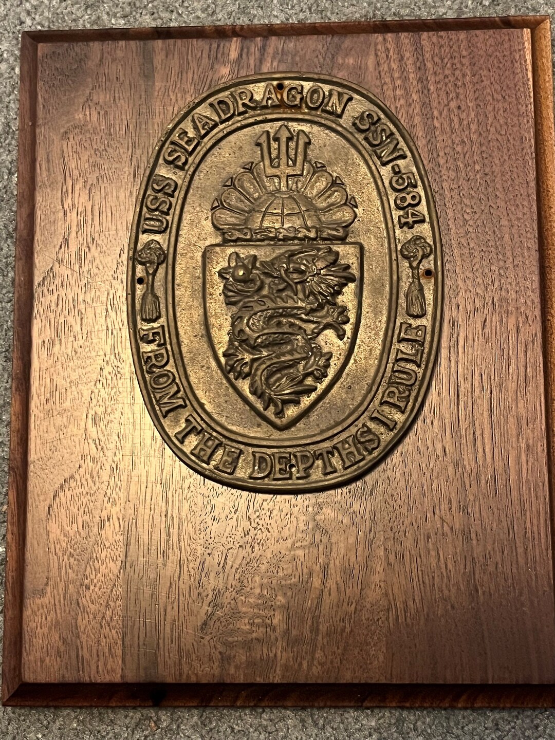 USS Seadragon Submarine SSN 584 Brass Plaque - Etsy