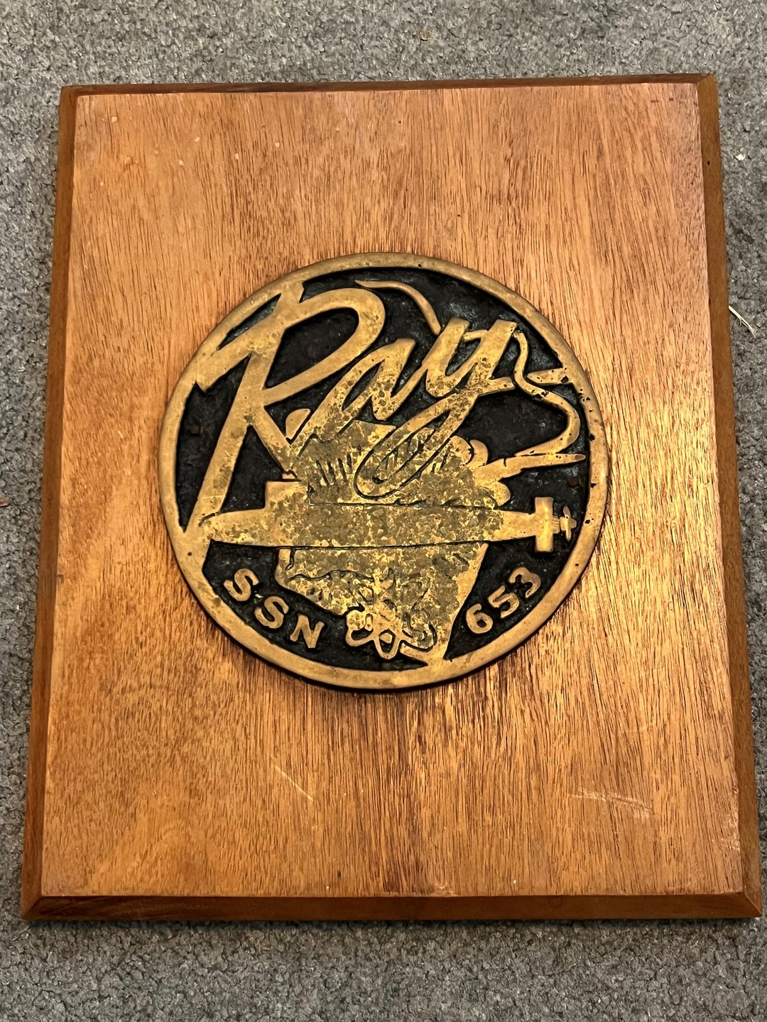 USS Ray Submarine SSN 653 Brass Plaque - Etsy