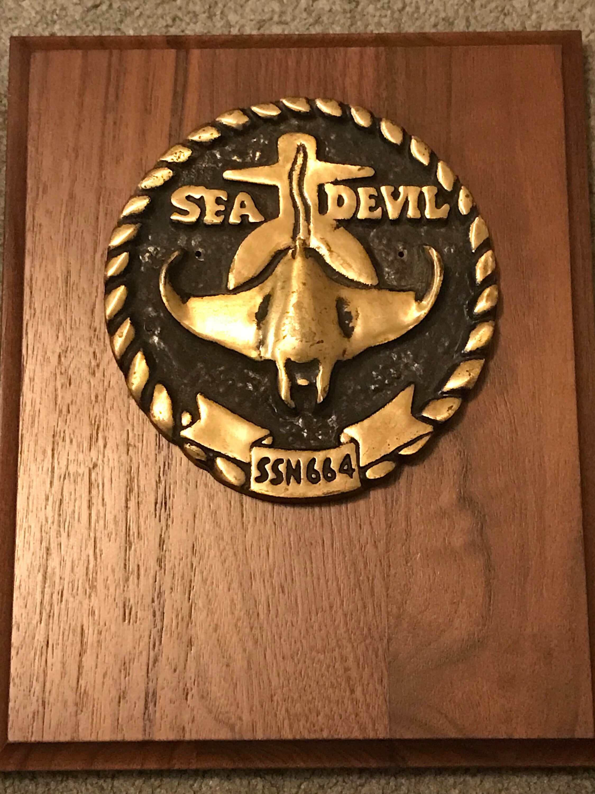 USS Sea Devil Submarine SSN 664 Brass Plaque | Etsy