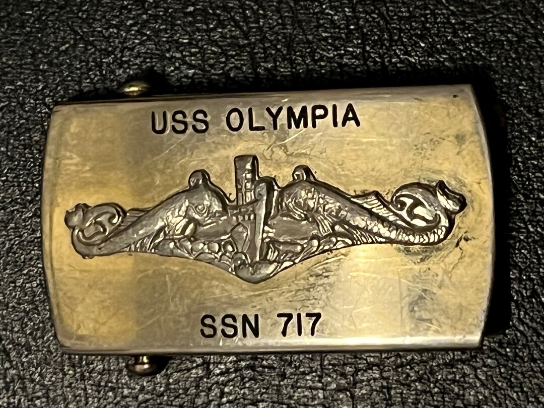 Submarine USS Olympia SSN 717 Navy Belt Buckle - Used - Etsy