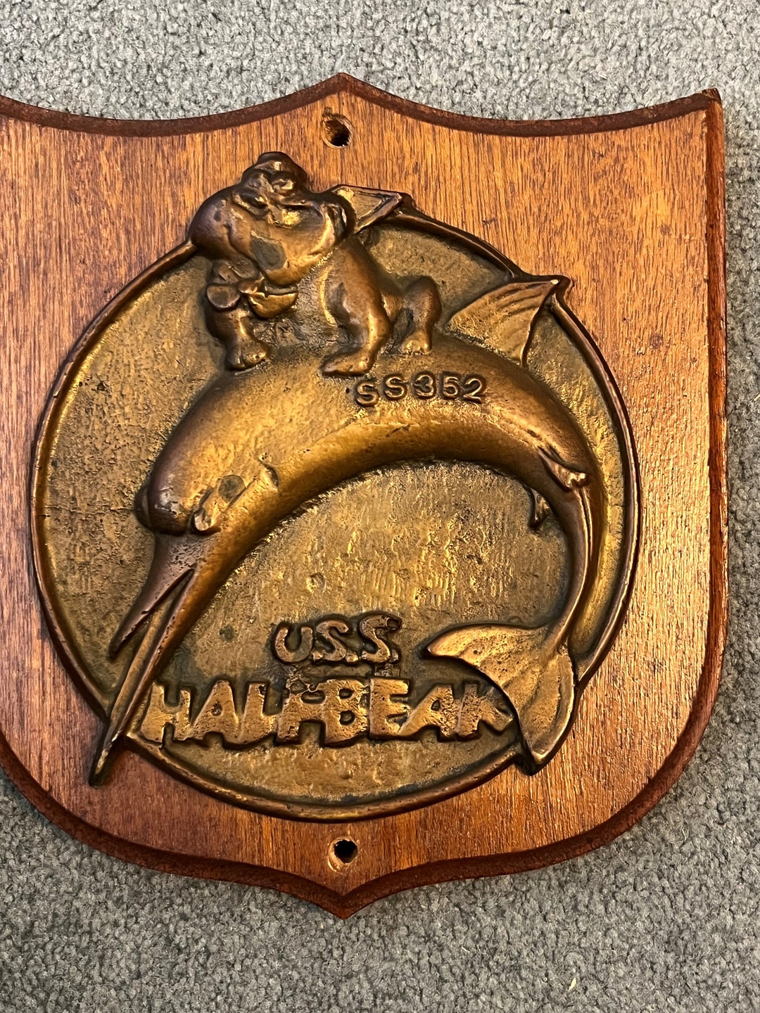 USS Halfbeak Submarine SS 352 Brass Plaque - Etsy