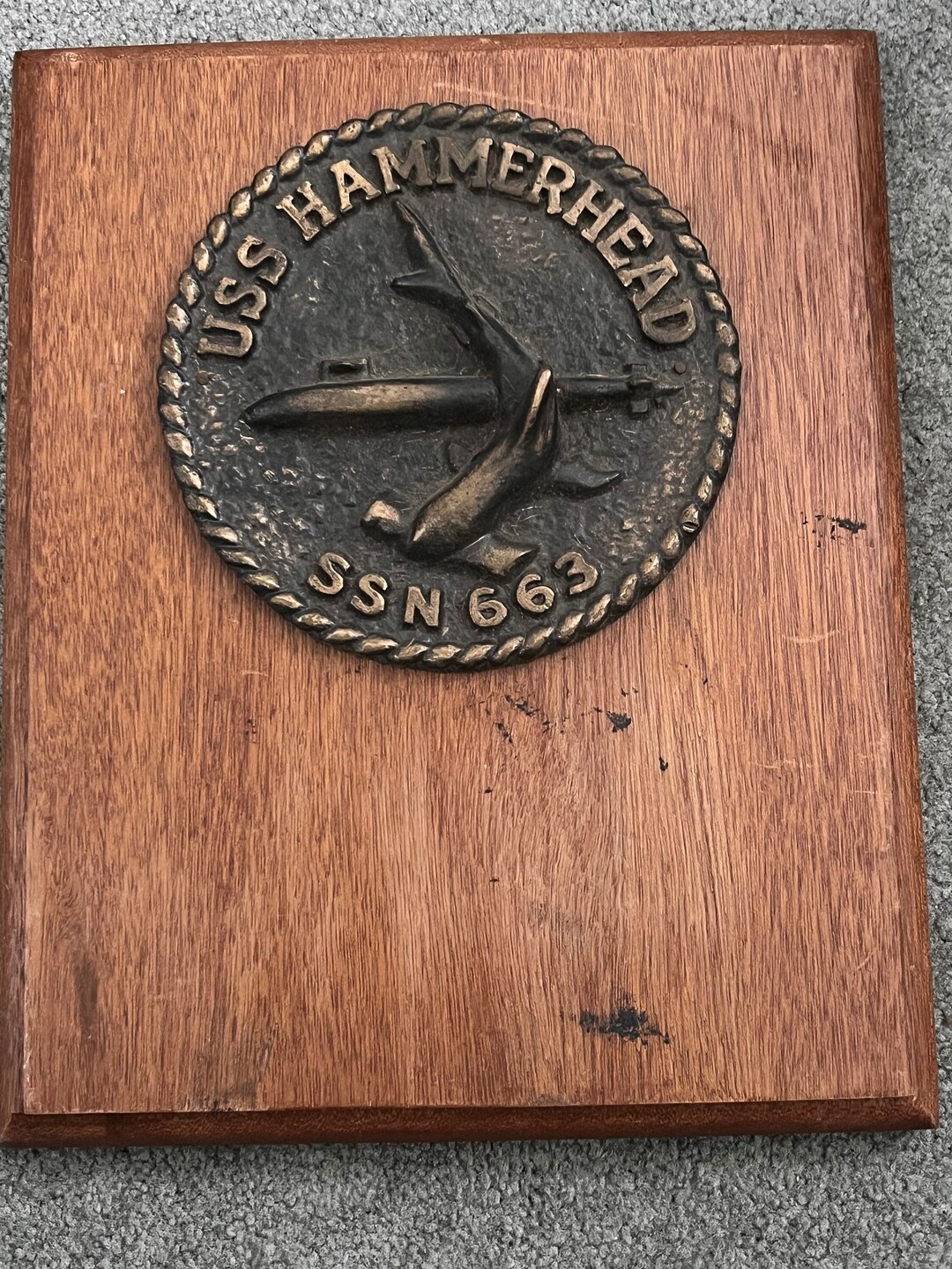 USS Hammerhead Submarine SSN 663 Brass Plaque - Etsy