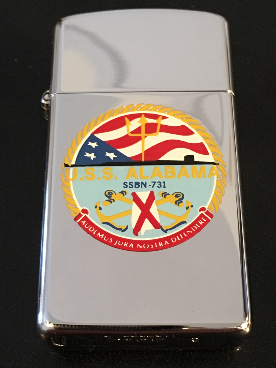 NOS USS Alabama Submarine SSBN 731 Zippo Slim Lighter - 1989 - Etsy