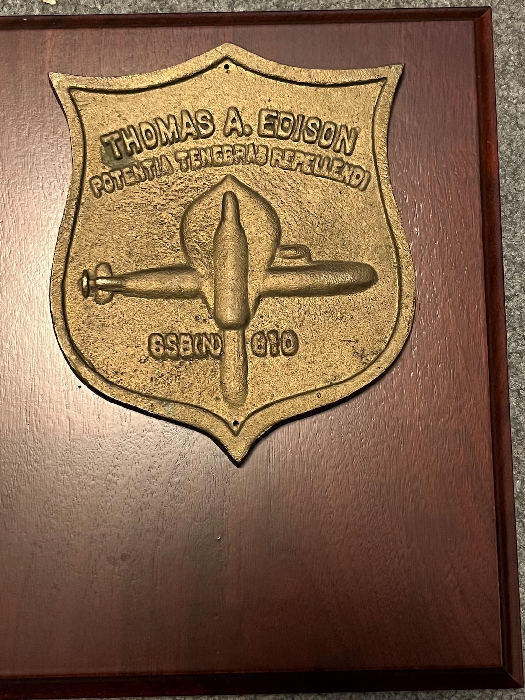 USS Thomas A Edison Submarine SSBN 610 Brass Plaque - Etsy