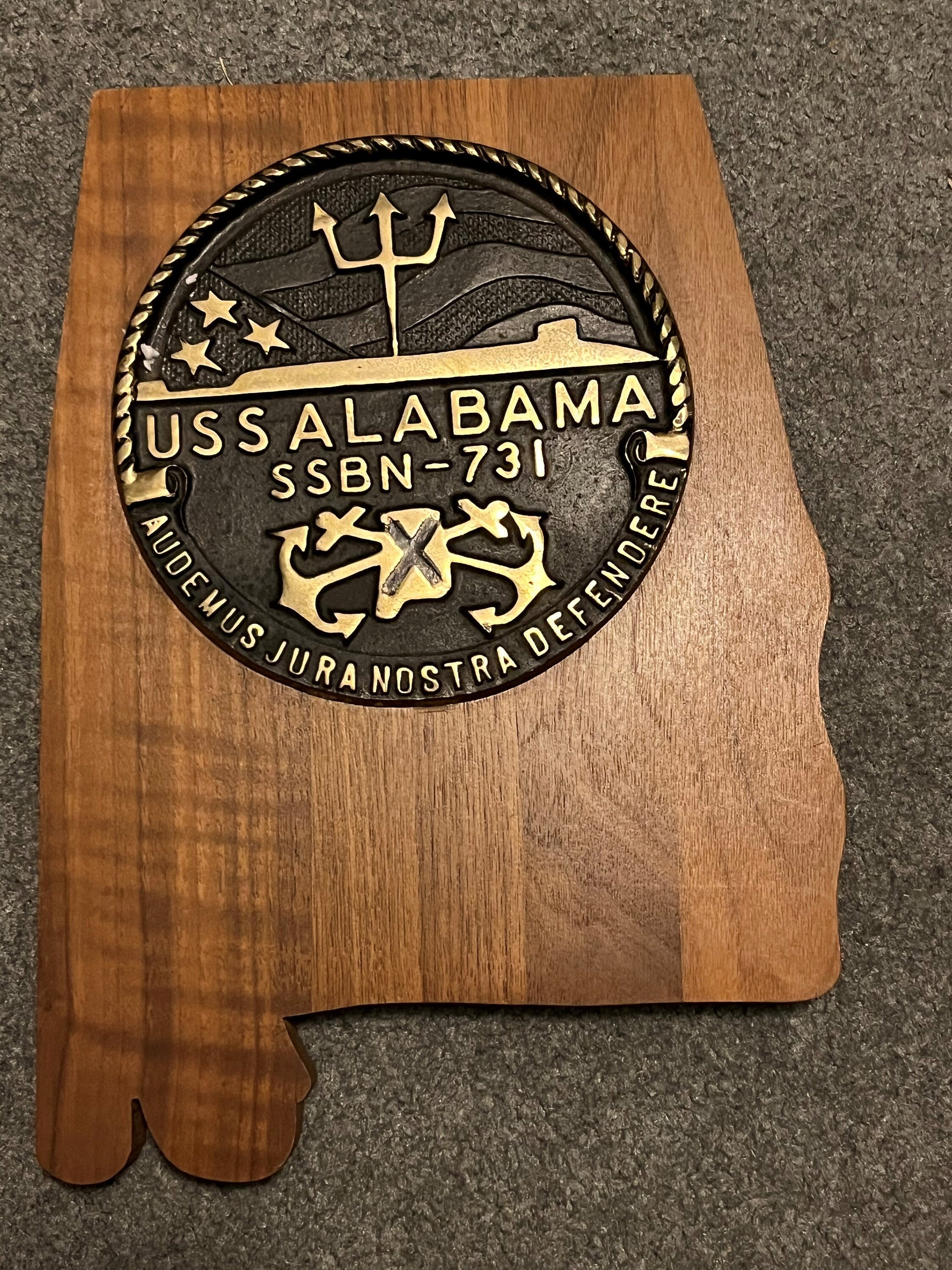 USS Alabama Submarine SSBN 731 Brass Plaque - Etsy