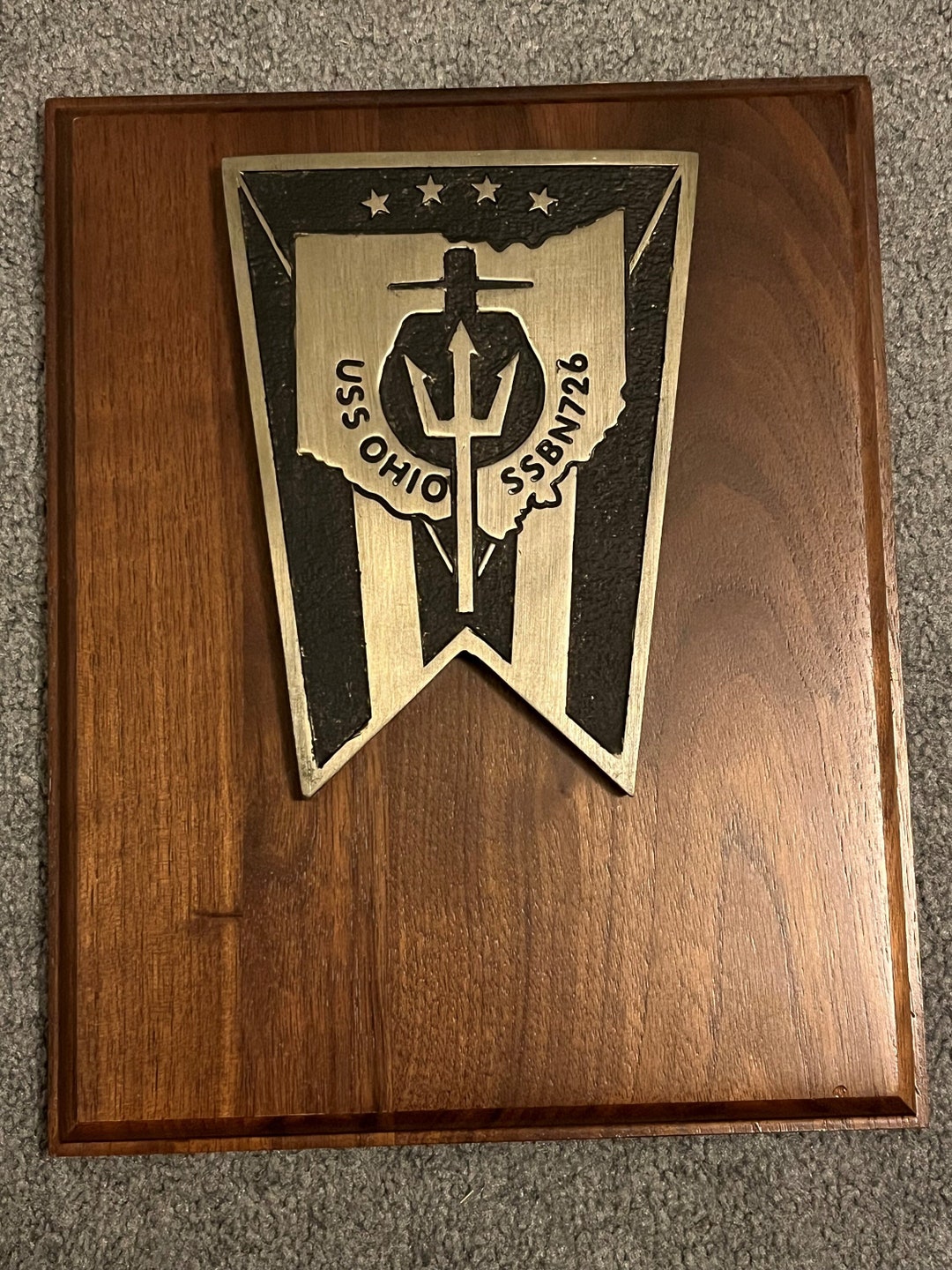 USS Ohio Submarine SSBN 726 Brass Plaque - Etsy