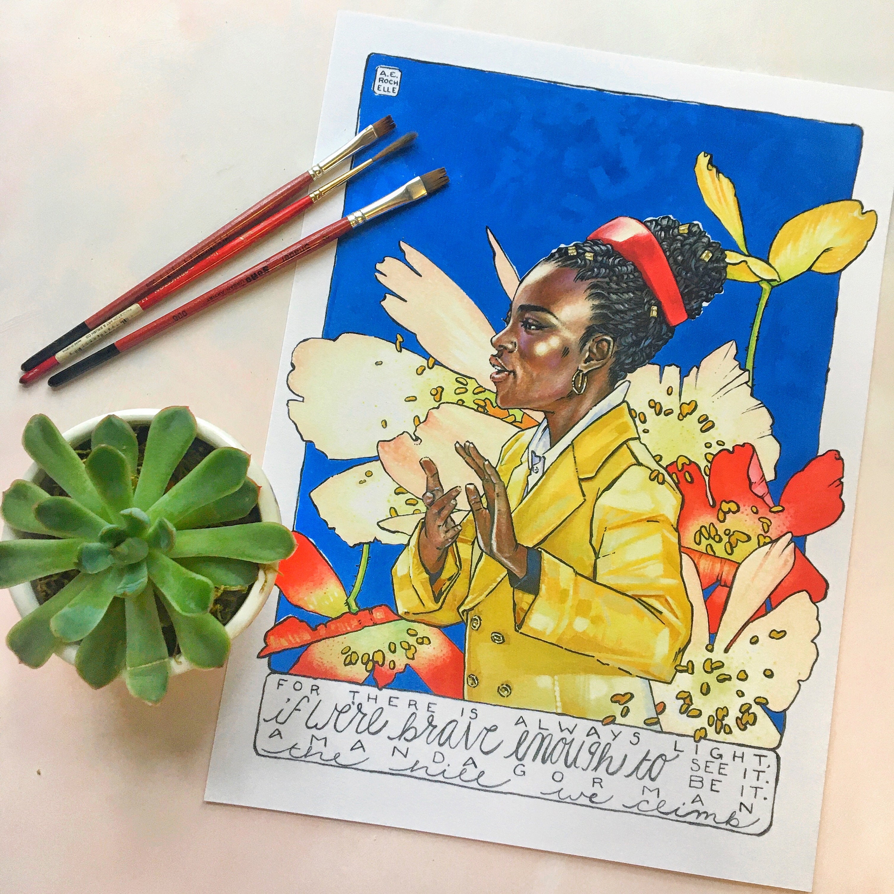 Amanda Gorman Print the Hill We Climb Poem Illustration - Etsy