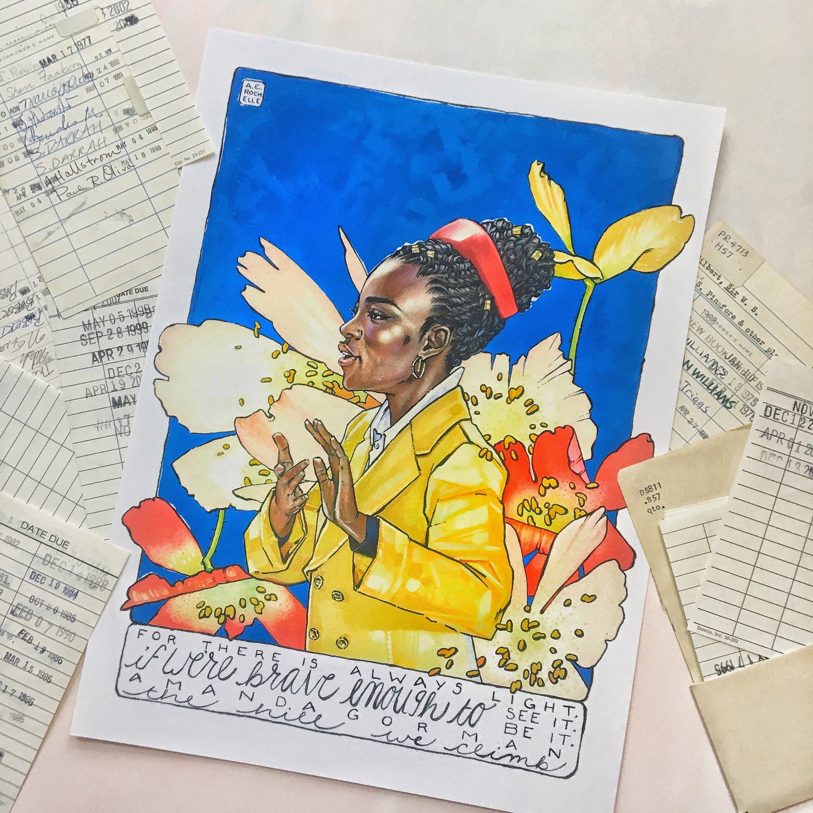 Amanda Gorman Print the Hill We Climb Poem Illustration - Etsy