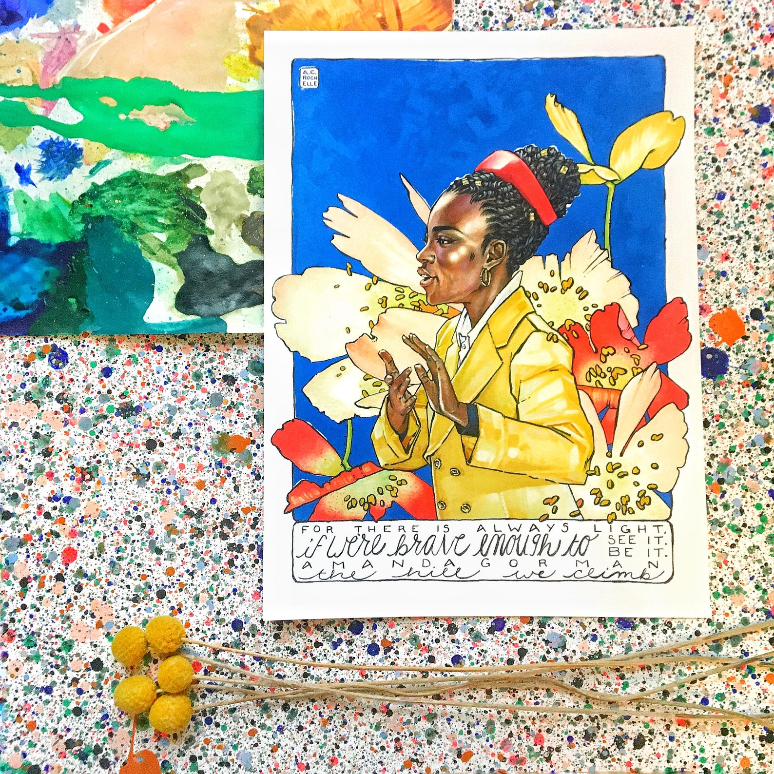 Amanda Gorman Print the Hill We Climb Poem Illustration - Etsy