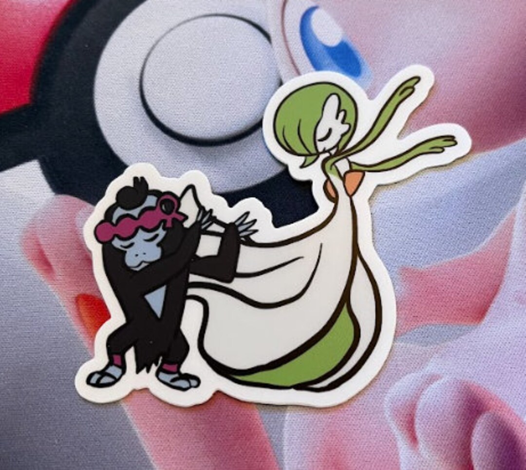 Gardevoir & Munkidori Sticker (pokemon Inspired Matte Sticker, 3"x3 ...