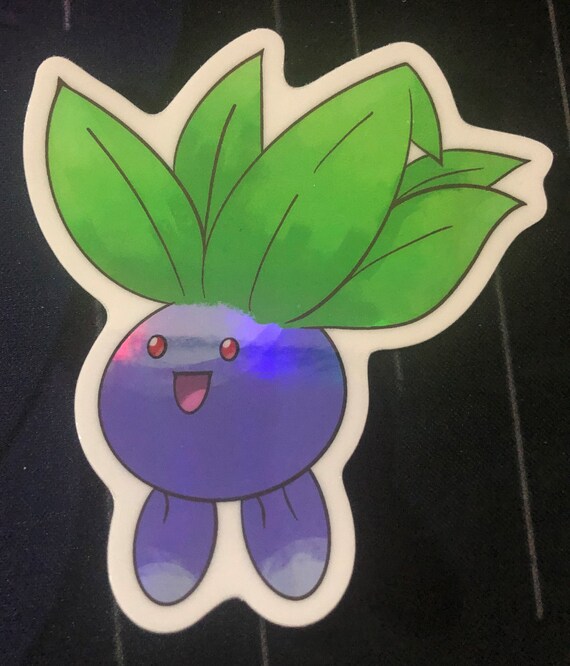 Oddish Sticker pokemon Inspired Holographic Sticker - Etsy