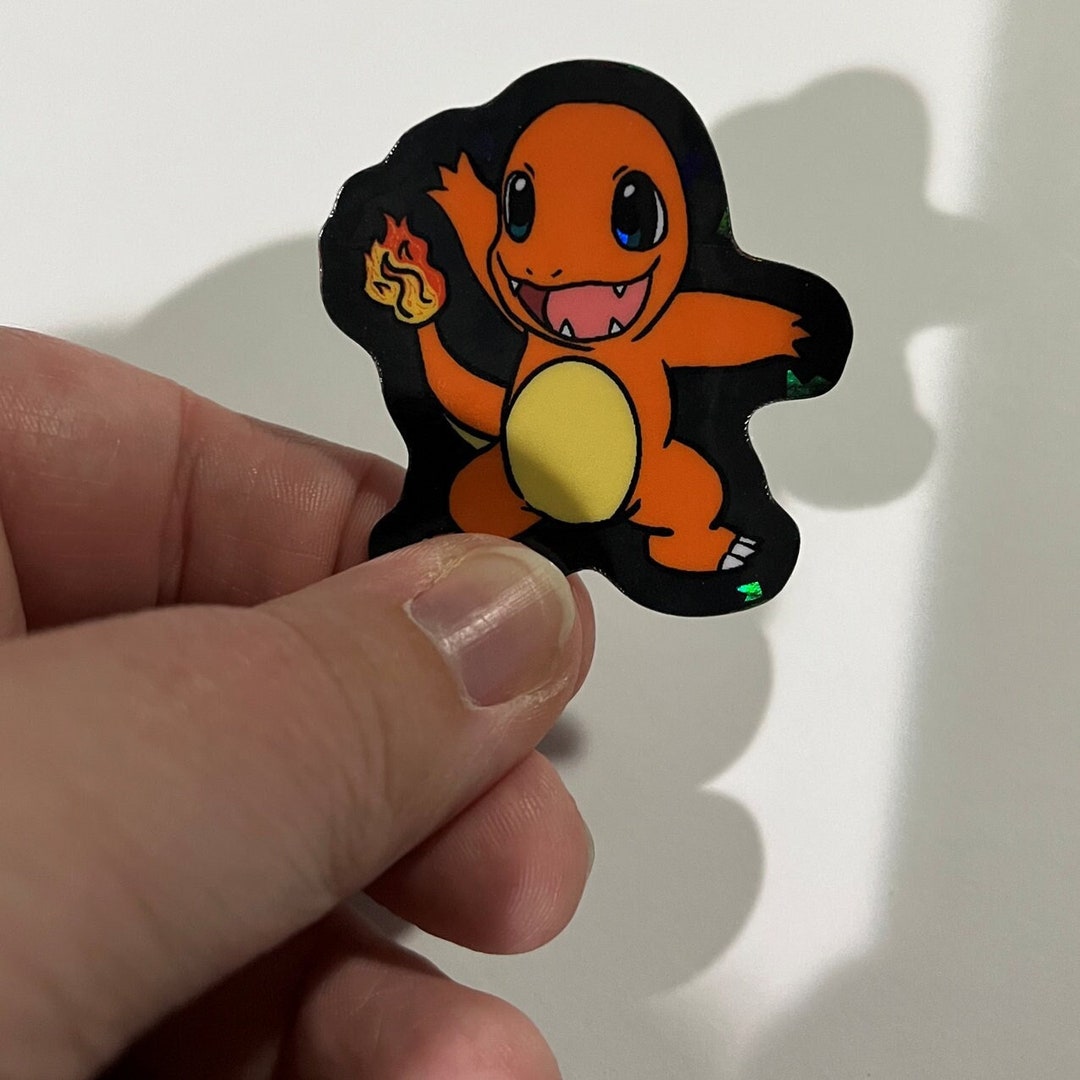 Mini Charmander Sticker (pokemon Inspired Holographic Sticker, 1.5"x1 ...