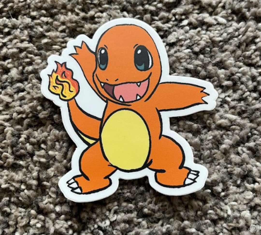 Charmander Sticker pokemon Inspired Glossy Sticker, 3x3 - Etsy