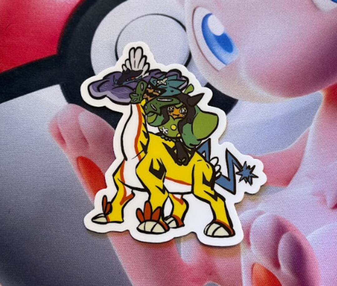 Raging Bolt & Ogerpon Sticker (pokemon Inspired Matte Sticker, 3"x3 ...